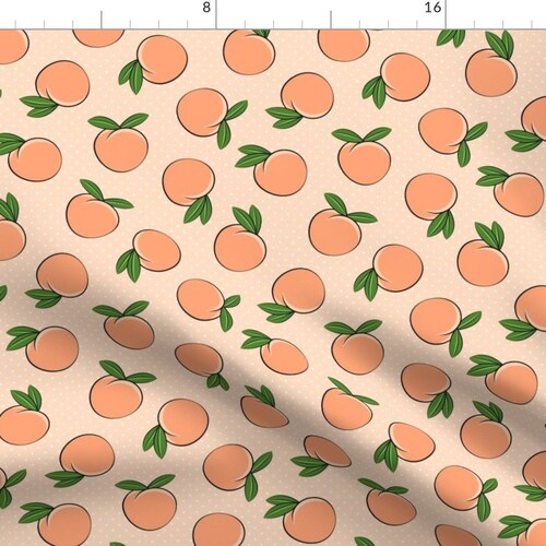 Watercolor Peaches Fabric Watercolor Peaches White by - Etsy