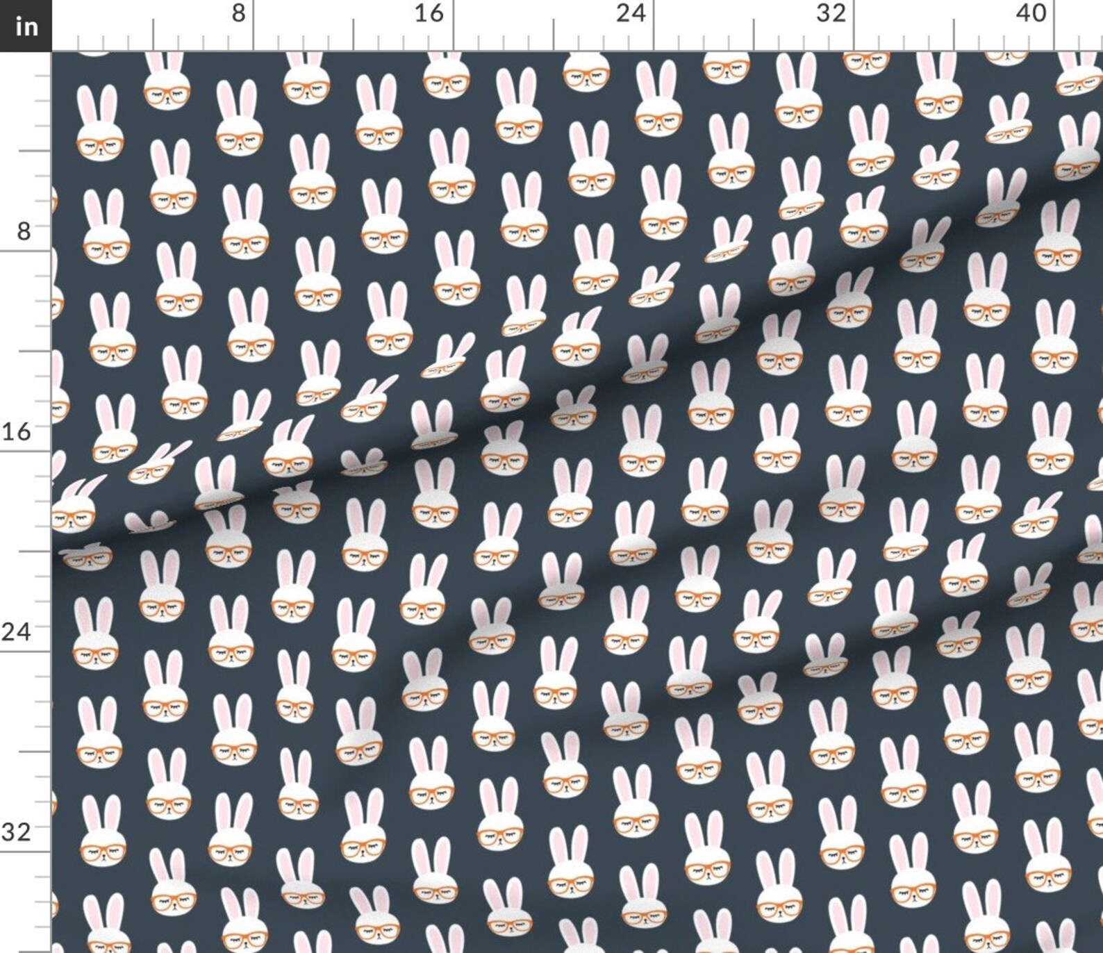 Nerdy Bunnies Fabric Bunny With Glasses by Littlearrowdesign | Etsy