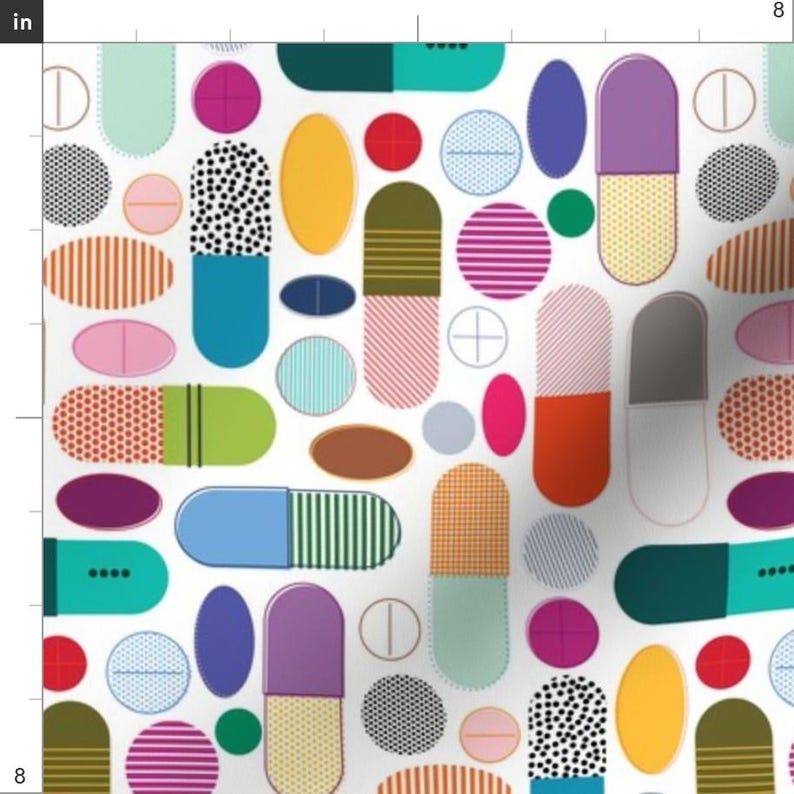 Medical Pills Fabric - Take Two and Call Me in the Morning by Katerhees ...