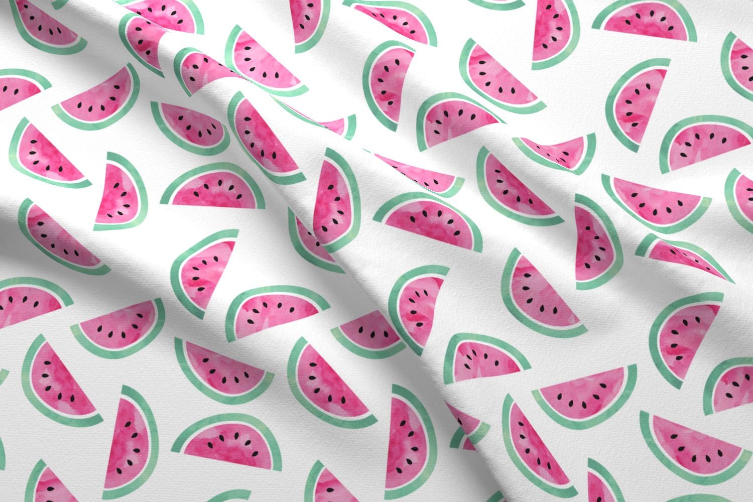 Watermelon Fabric Watercolor Watermelon Custom Fabric By | Etsy