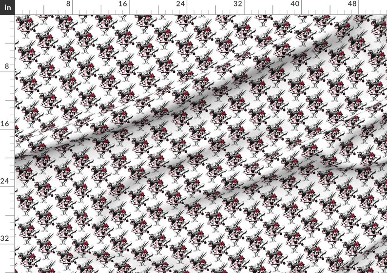 Alice in Wonderland Fabric The White Rabbit With Red By Pond | Etsy