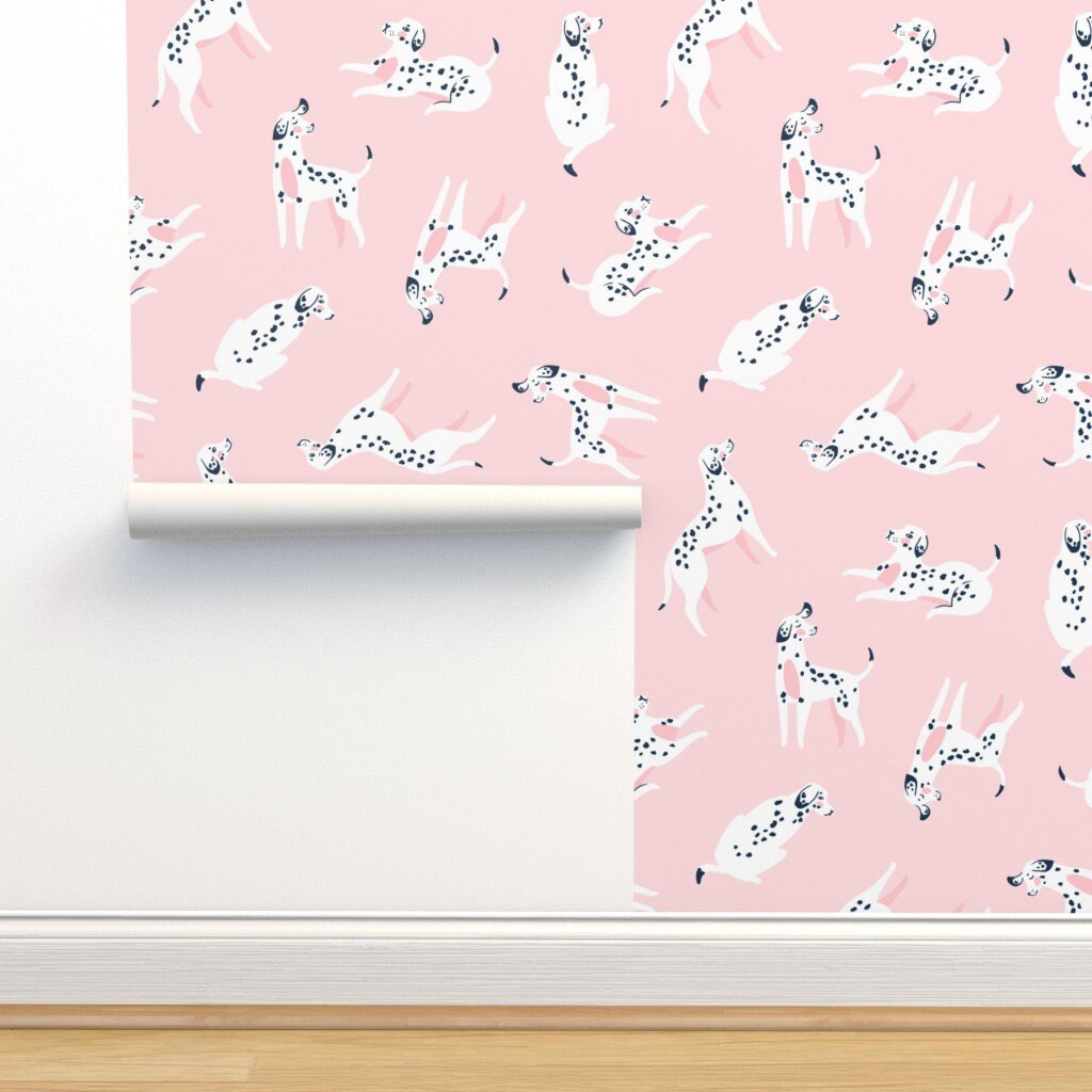 Dalmatian Wallpaper Dalmatian pink by Alenkakarabanova - Etsy