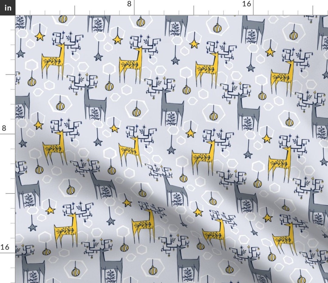 Mod Reindeer Fabric Collingwood Decorated Deer by Diane555 Woodland ...