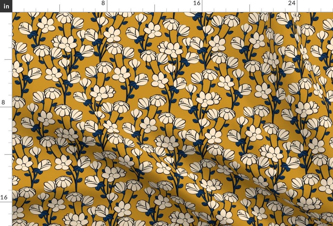 Floral Print Fabric - Floral Spring by Lapetitelecour - Floral Print ...