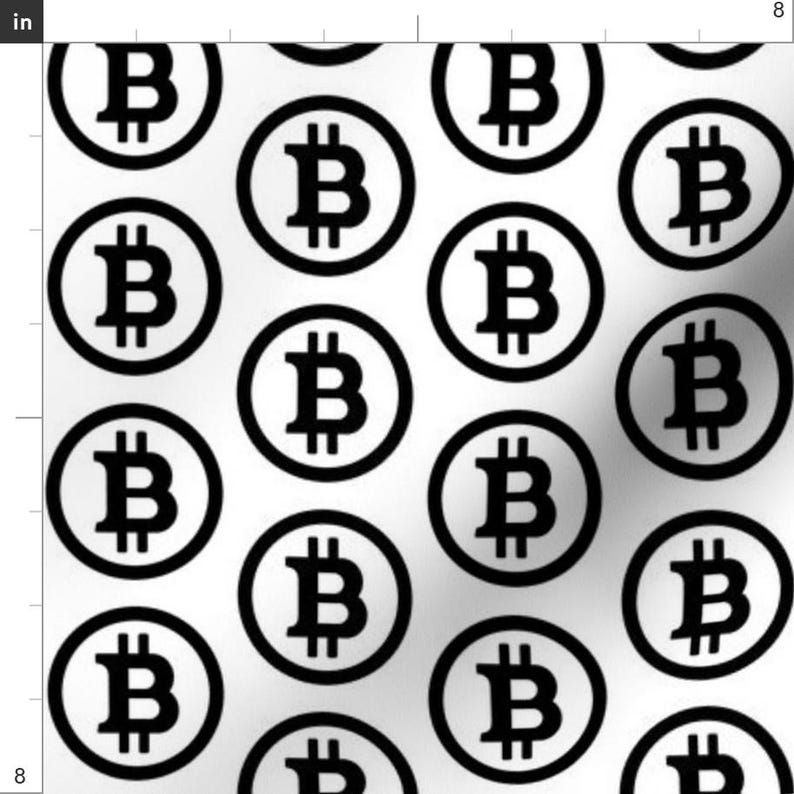 Bitcoin Fabric - Bitcoin Symbol // Large by Thinlinetextiles - Bitcoin ...