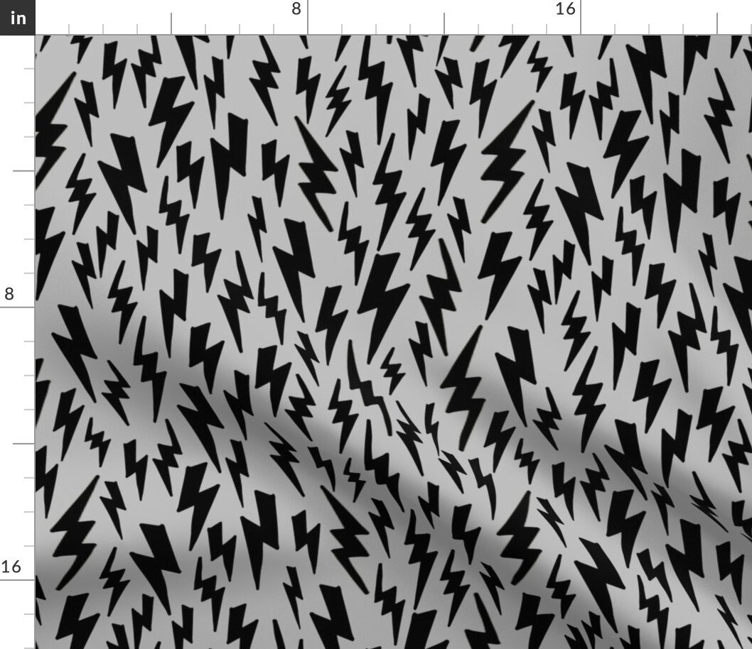 Lightning Fabric Zig-zag Bolt Black Neutral Grey Nursery - Etsy