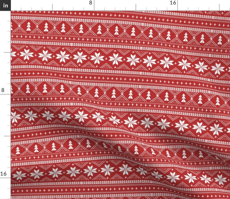 Scandinavian Fabric Nordic Christmas Minimal Sweater Holiday - Etsy
