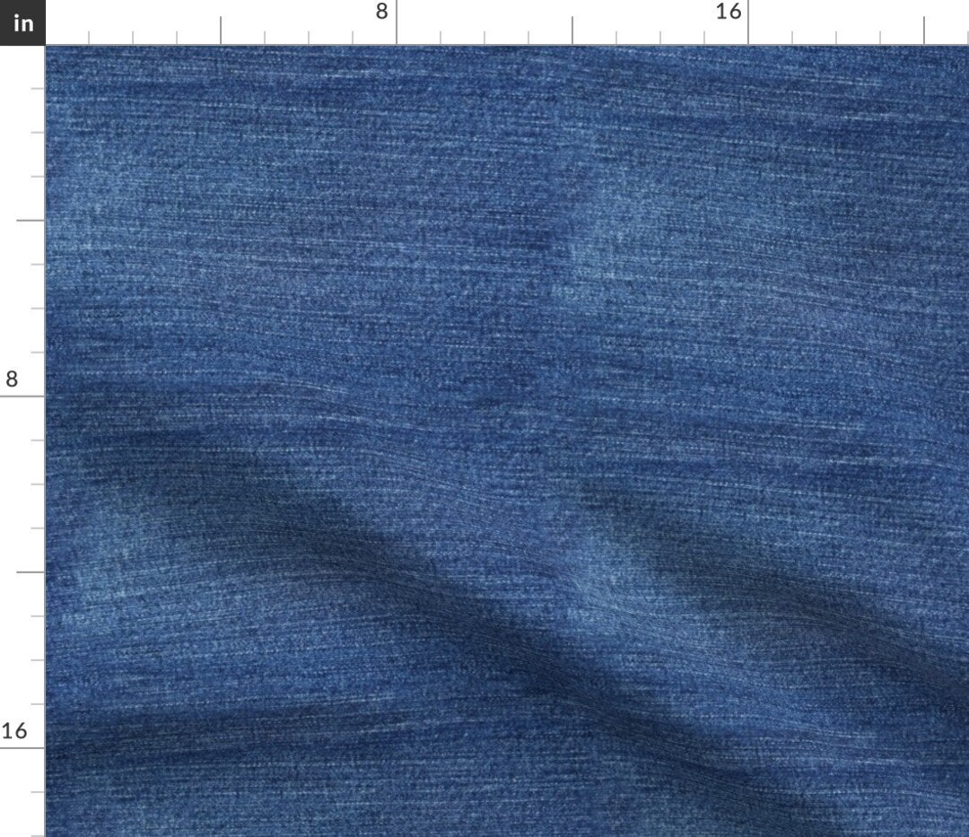 Denim Effect Fabric Faux Denim Solid by Littlearrowdesign - Etsy