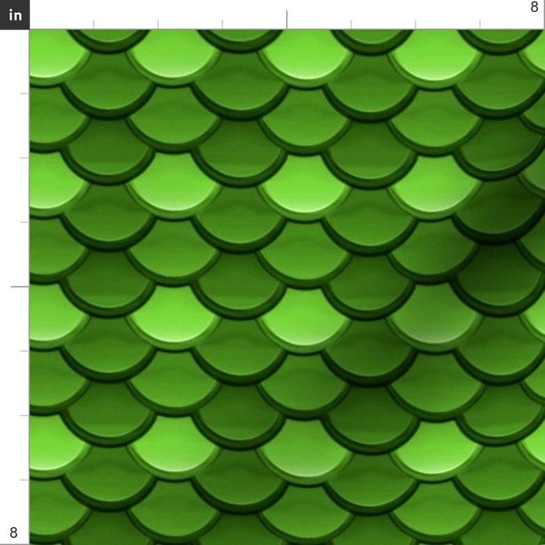 Green Abstract Scales Fabric Green Forest Dragon Scales by - Etsy