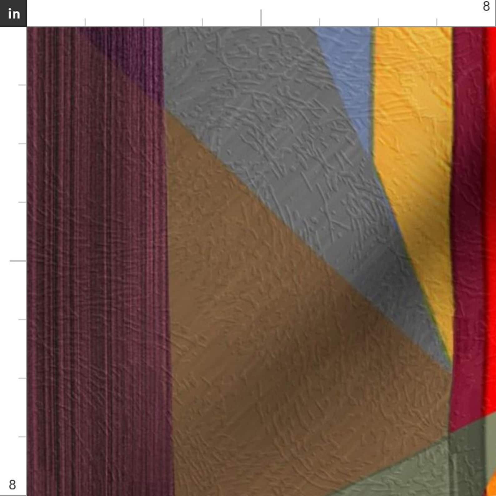 Angular Abstract Purple Fabric - Horizons Purple Red Rust Gold by Wren ...