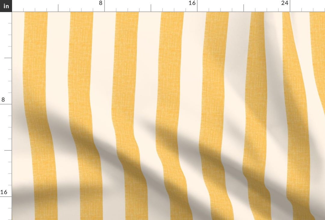 Lemon Yellow Stripe Fabric - Wide Stripe by Paisleyanddot_llc - Amalfi ...