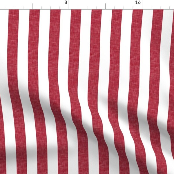 Red Striped Fabric - Etsy