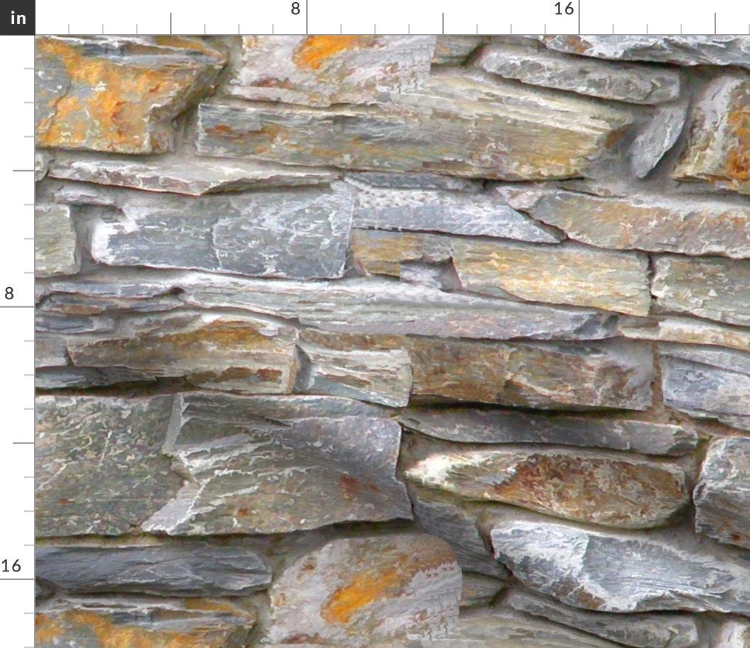 Rock Wall Fabric Castle by Koalalady Stone Shale Geology - Etsy