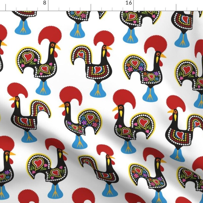 Rooster Fabric - Etsy