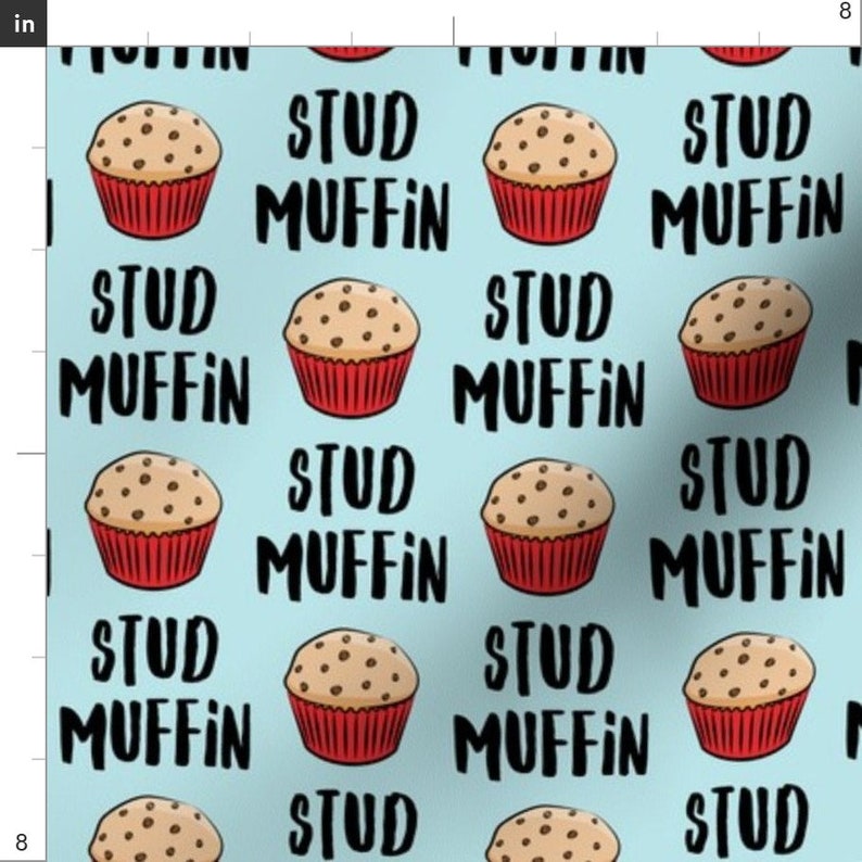 Stud Muffin Fabric Stud Muffin Valentines Day Muffins on - Etsy