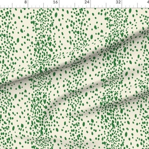Green Dot Fabric Dots in Emerald by Domesticate Shagreen Animal Print ...