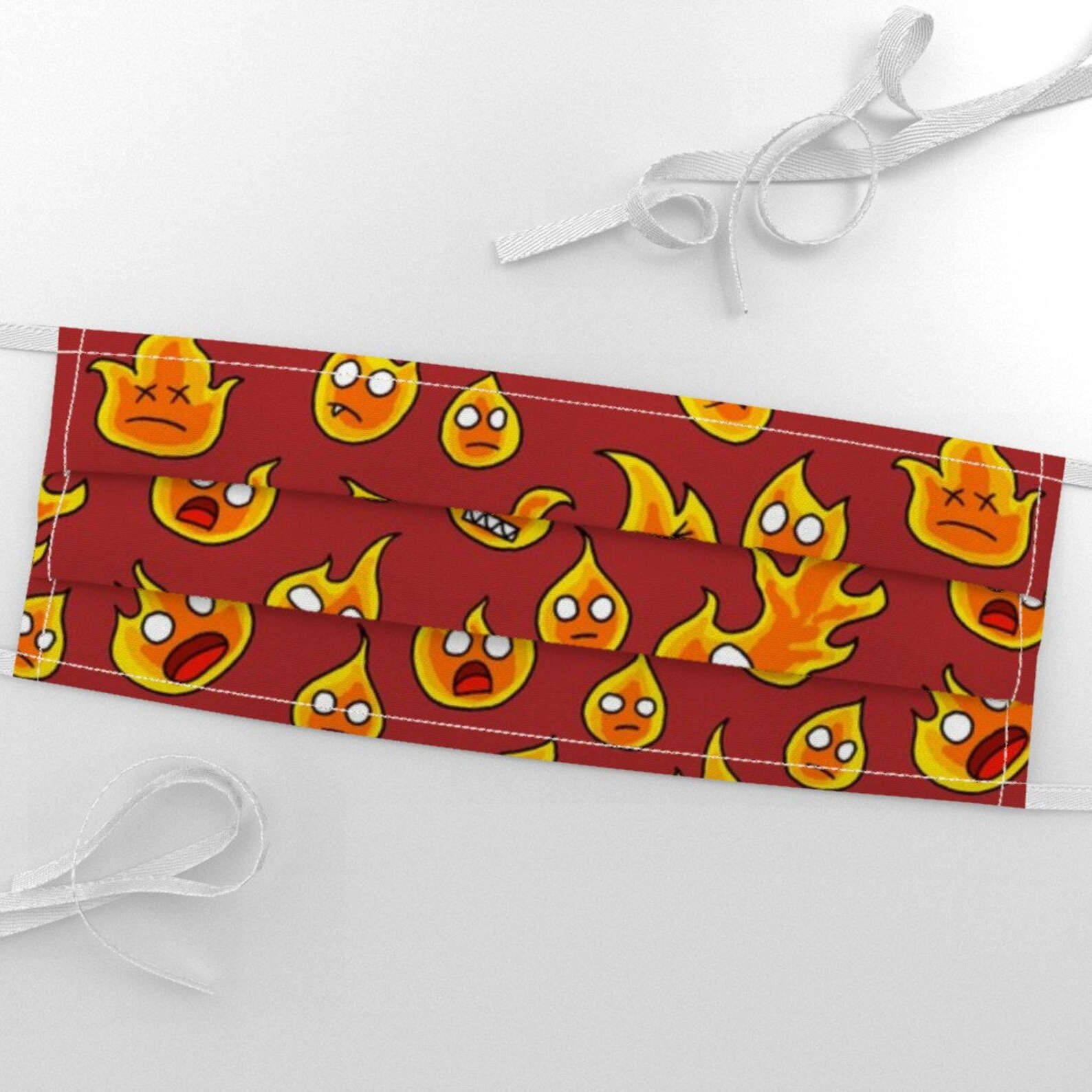 Fire Flame Faces Fabric Funky Flames by Amber Morgan Fire | Etsy