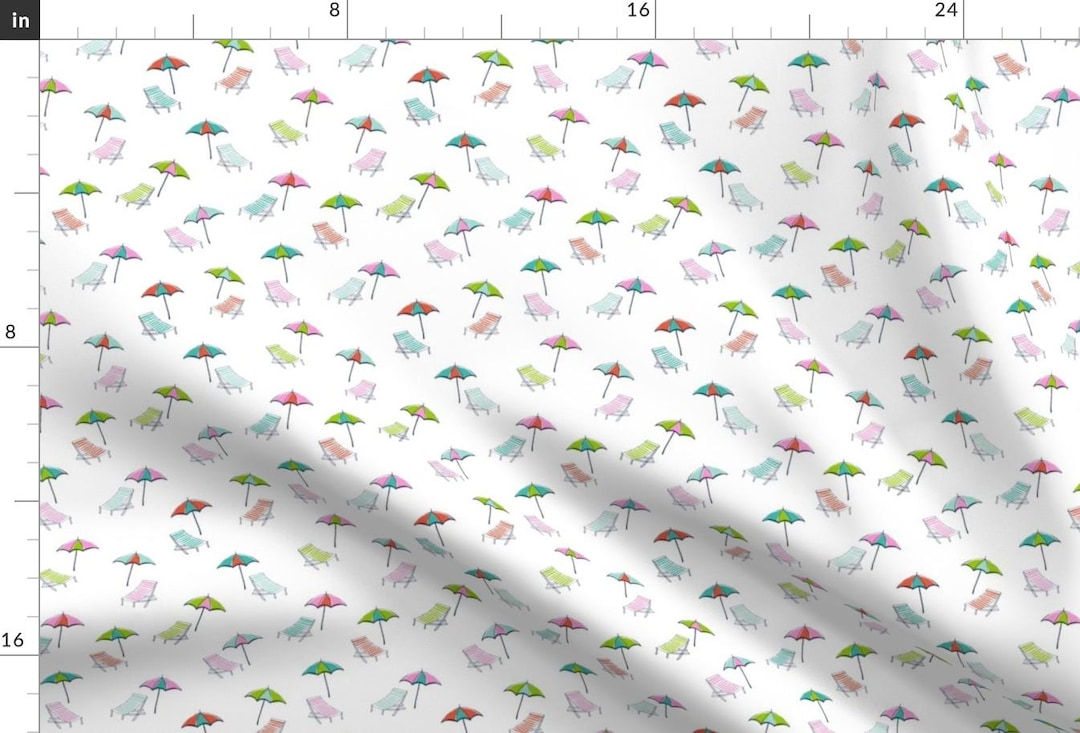 Summer Beach Chair Fabric - Beach Chairs by Jillbyers - Summer Rainbow ...