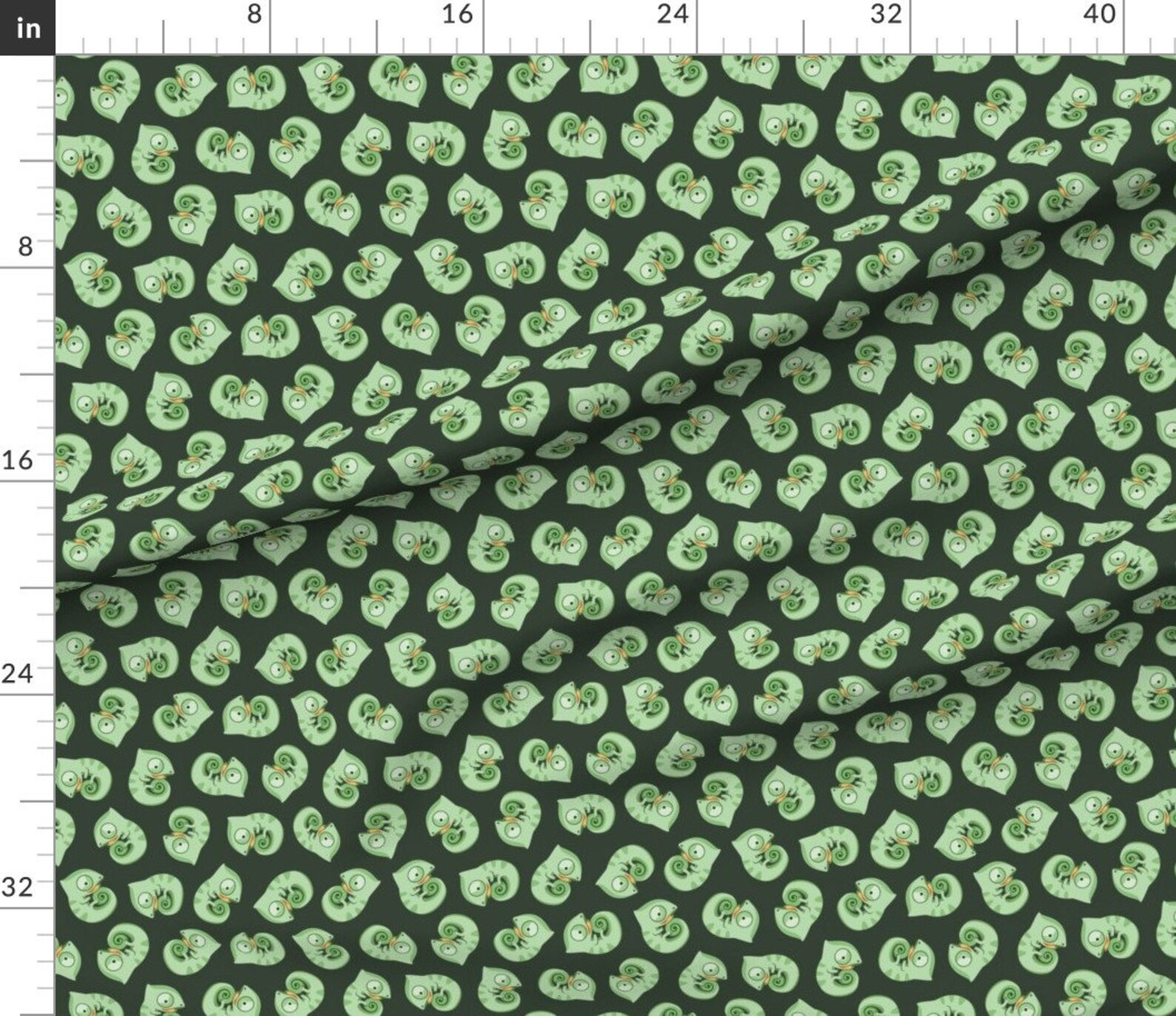 Chameleon Fabric Baby Chameleons by Petitspixels Chameleon - Etsy