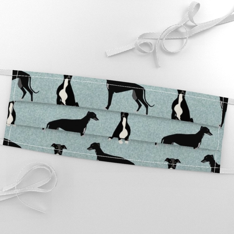 Greyhound Fabric Greyhound Black Pet Quilt B Coordinate | Etsy