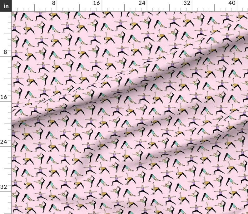 Yoga Fabric Yoga Girls by Thinlinetextiles Yoga Stretch - Etsy