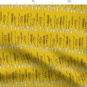 Calligraphy Fabric Writing Nibs Mustard by Kristinnohe Mustard Yellow ...