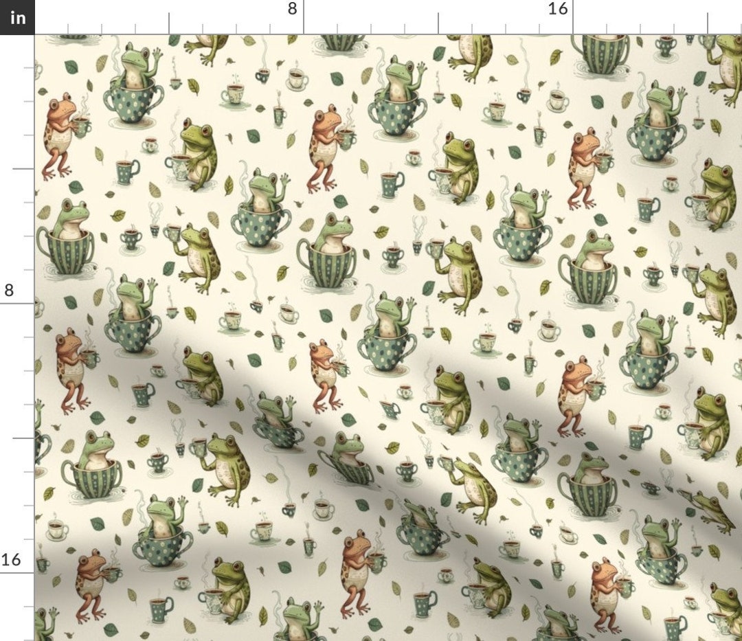 Whimsical Fabric Tea Frogs by Madmadden Frogs Tea Tea Cups Tea Time ...