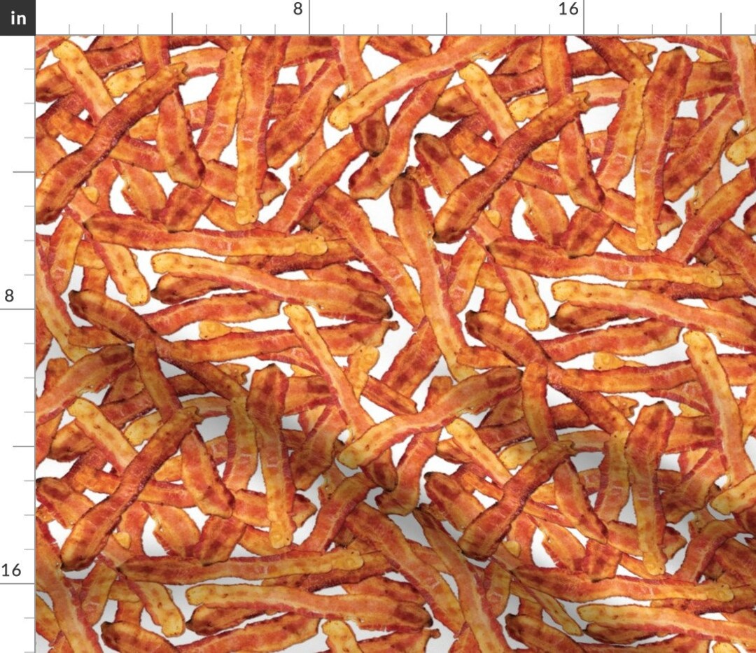 Crispy Streaky Bacon Fabric Bacon Madness by Xoxotique Slices Slithers ...