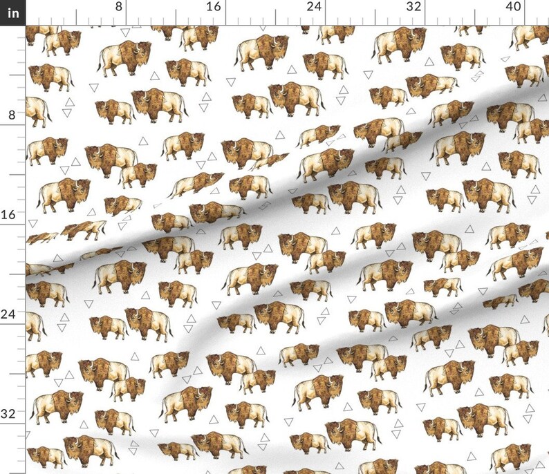 Buffalo Fabric Buffalo Triangles by Taraput Southwestern - Etsy