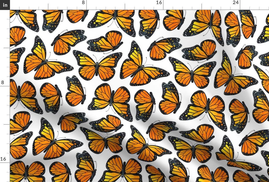 Monarch Fabric - Monarch Butterfly Watercolor by Jannasalak - Monarch ...