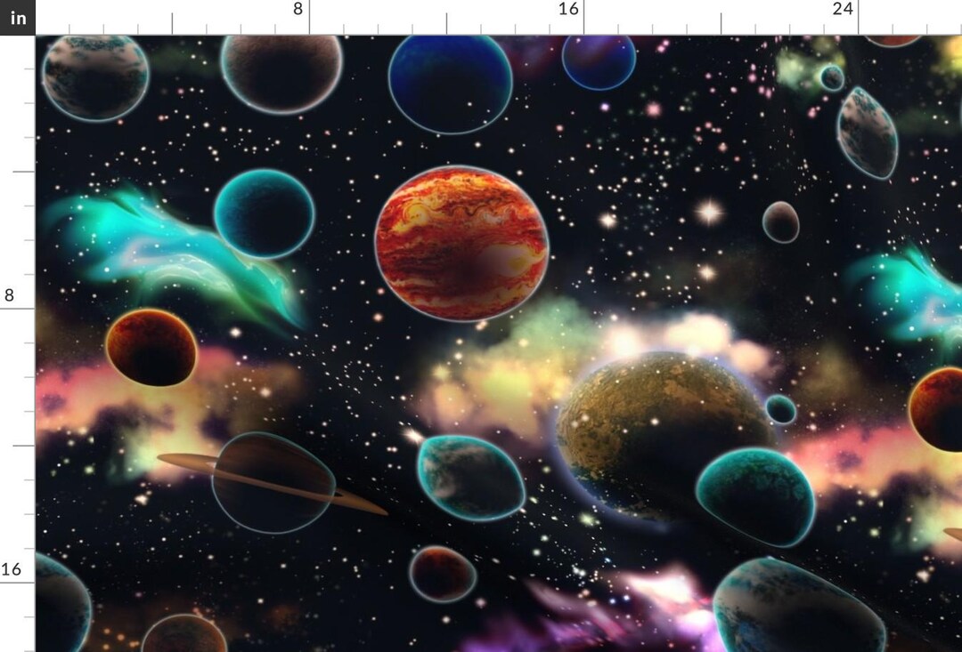 Space Fabric - Space and Planets by Jadegordon - Outer Space Planetary ...
