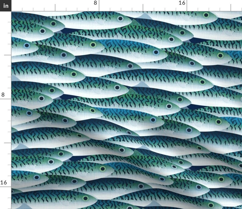 Fish Fabric Sea by Spellstone Ocean Sea Marine Life Fish - Etsy