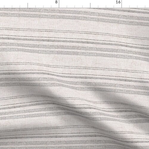 Neutral Stripe Fabric French Linen Woven Stripe Neutral by | Etsy