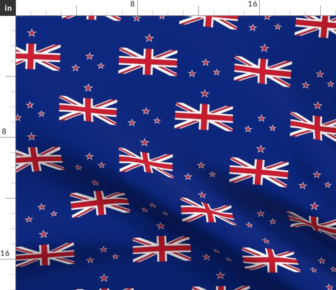 New Zealand Flag Fabric New Zealand Flag by Flagfabric New - Etsy