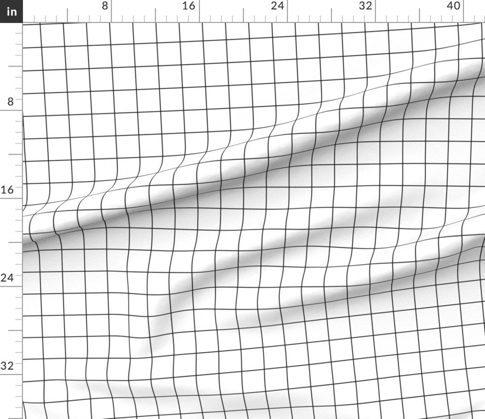 Grid Fabric Citymap Grid Black White by | Etsy