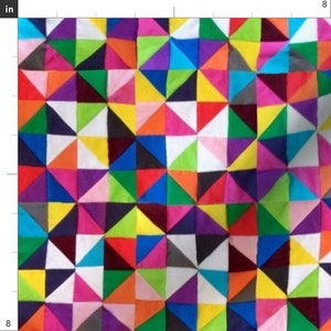 Rainbow Cheater Quilt Fabric Colorful Cheater Triangle - Etsy