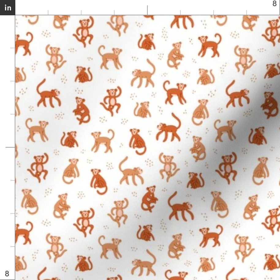 Monkey Fabric Monkeys By Stolenpencil Kawaii Kids Gender | Etsy