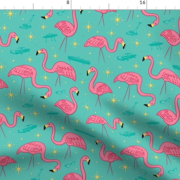 Flamingo Fabric - Etsy