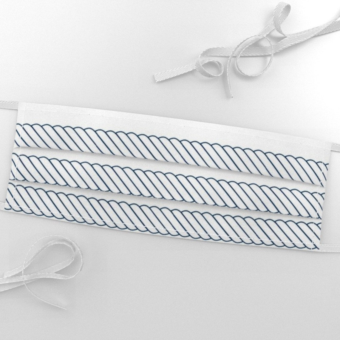 Rope Stripe Fabric Nautical Navy Blue Stripe Rope Sailing | Etsy