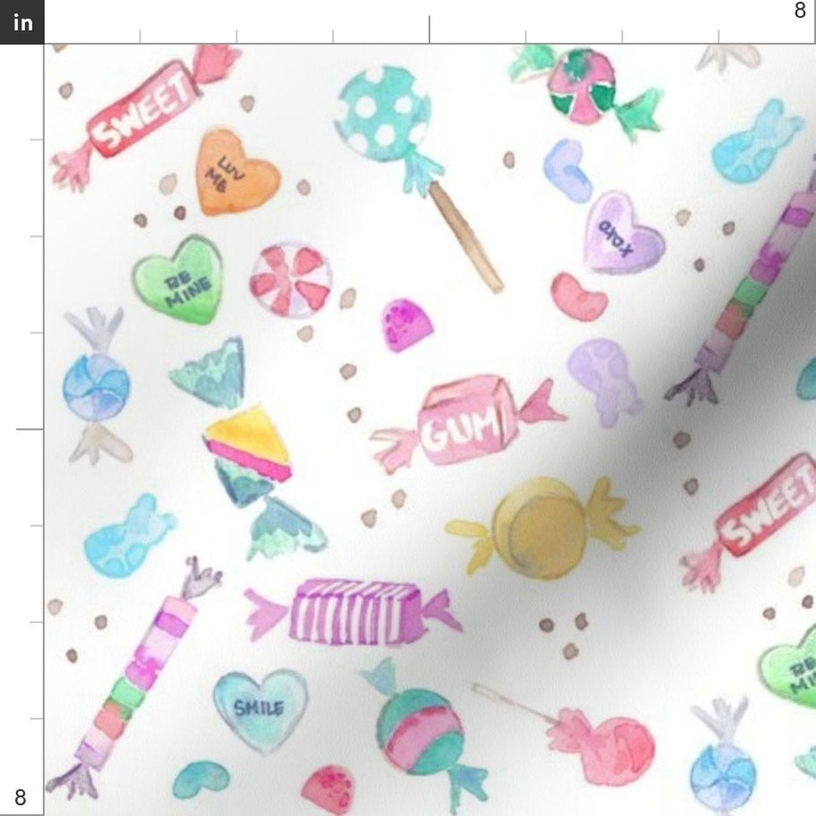 Pastel Candy Fabric Valentines Candy by Erinanne Small - Etsy