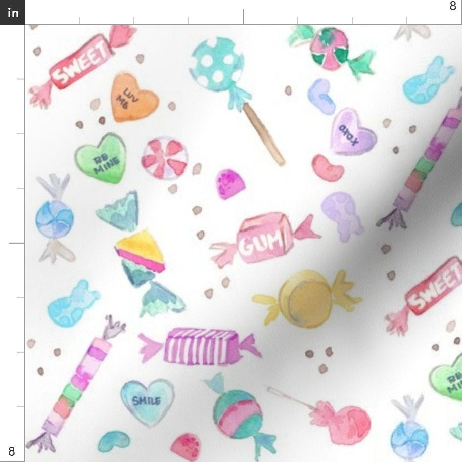 Pastel Candy Fabric Valentines Candy by Erinanne Small - Etsy