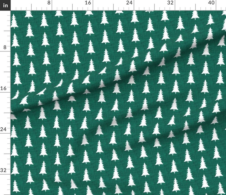 Green Fabric Forest Linen Woodland Trees by Ivieclothco - Etsy