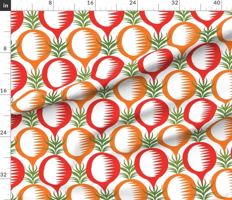 Veggies Fabric Root One by Q Cassetti Vegetables Cooking - Etsy