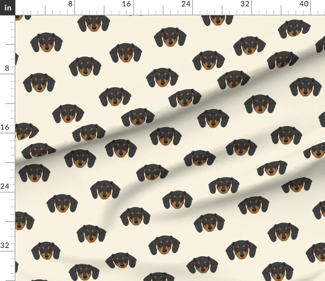 Dachshund Fabric Dachshund Dog Seamless Pattern White - Etsy