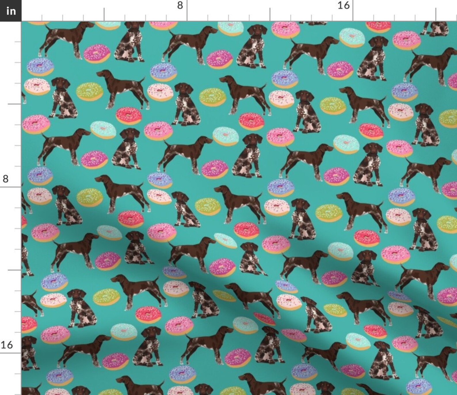Rainbow Donuts Pointers Fabric German Shorthaired Pointer - Etsy