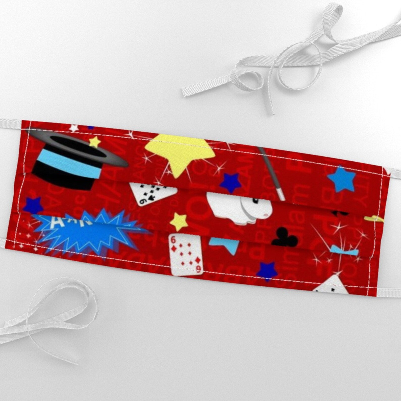 Magician Fabric Magic / Magician Pattern in Red by | Etsy