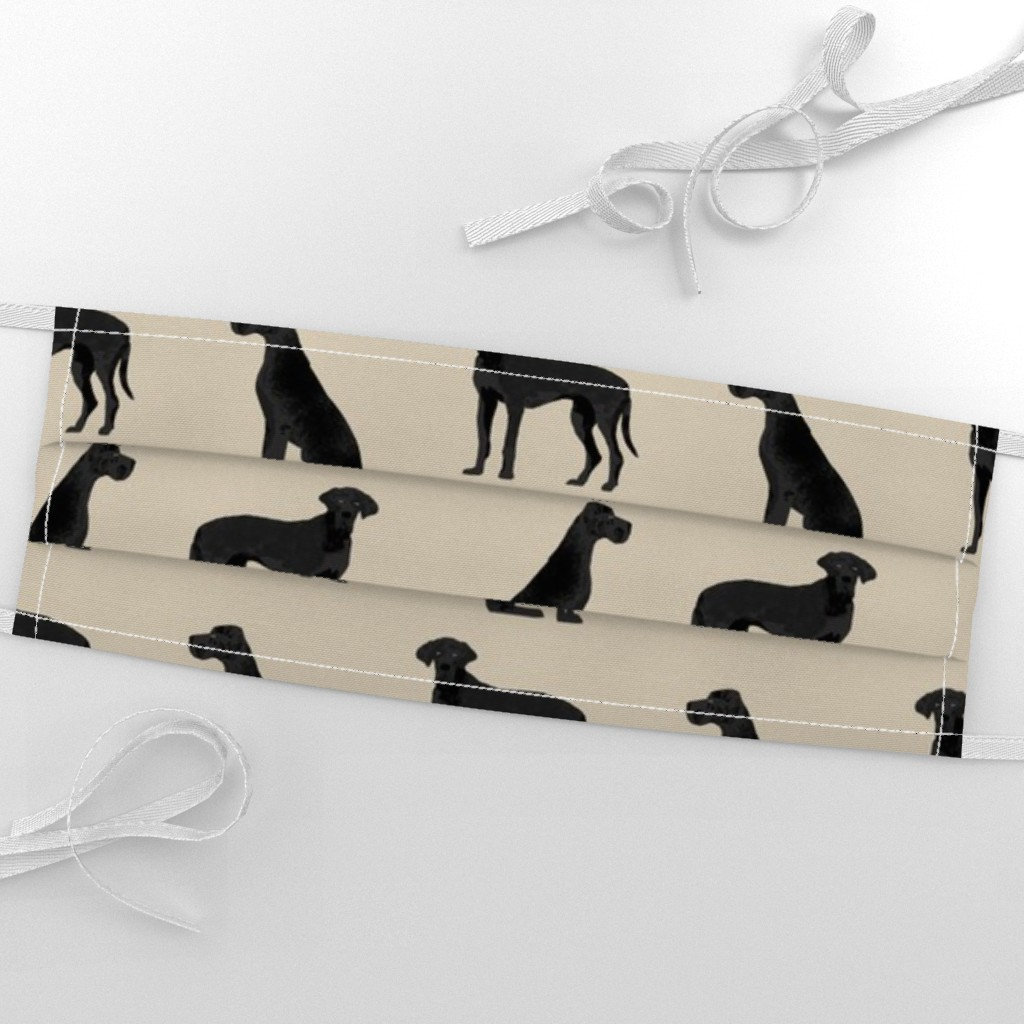 Great Dane Fabric Great Dane Black Simple Dog Breed Fabric | Etsy