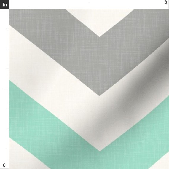 Mint And Gray Chevron Pattern