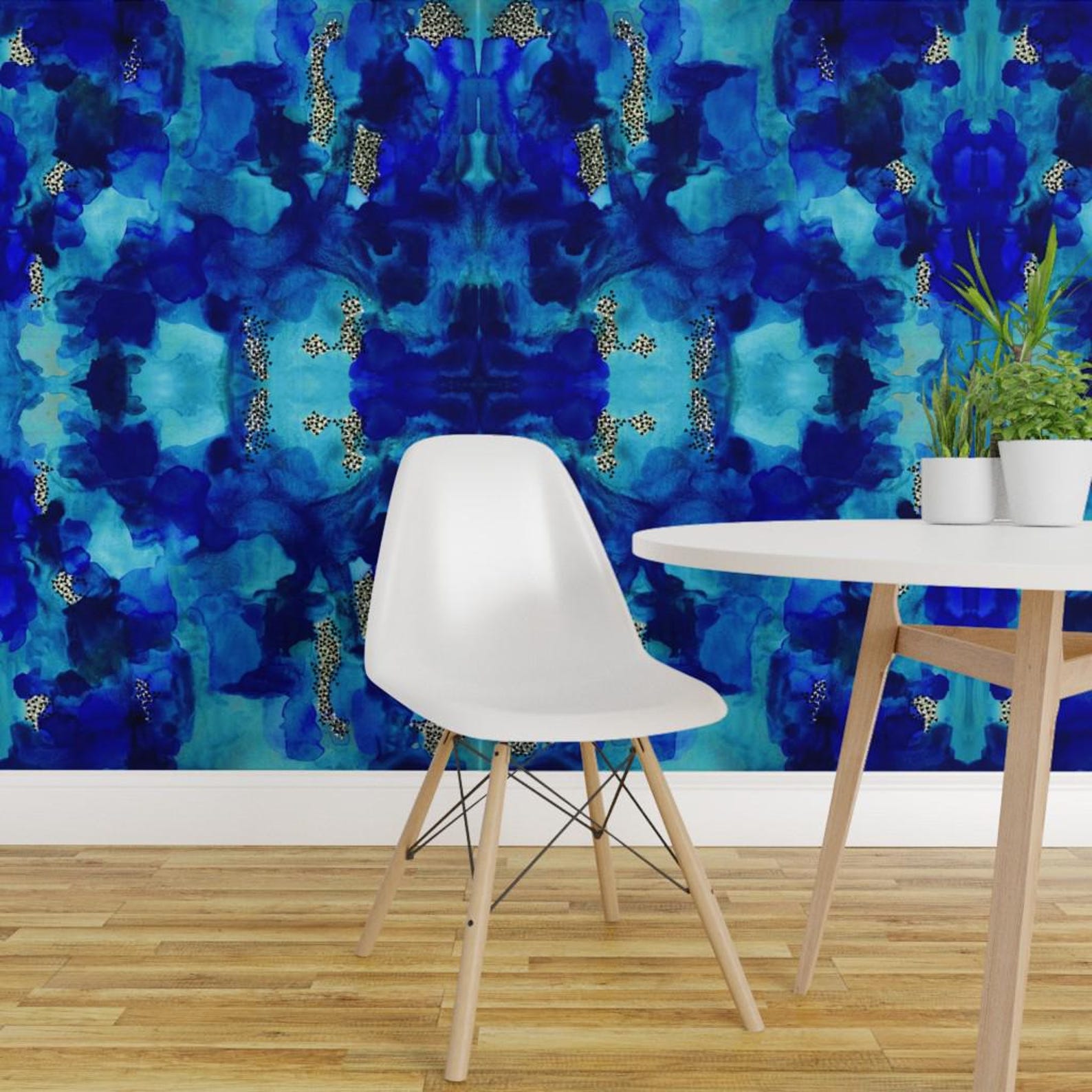 Indigo Wallpaper - Indigo Watercolor Abstract by Ivieclothco - Indigo ...