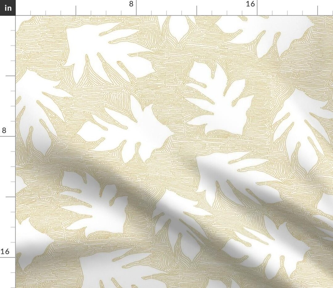 Neutral Tropical Fabric Ulu Leaf by Kadyson Breadfruit Hawaiian ...